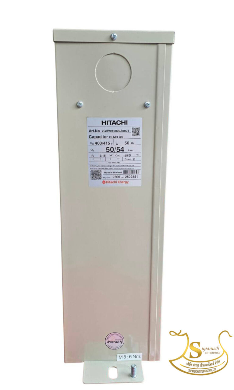 คาปาซิเตอร์ CLMD63 50/54KVAR at 400/415V "HITACHI" - บริษัท ศุภนุช เอ็น ...